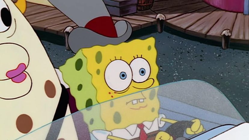 Spongebob And Patrick Fighting Boating School